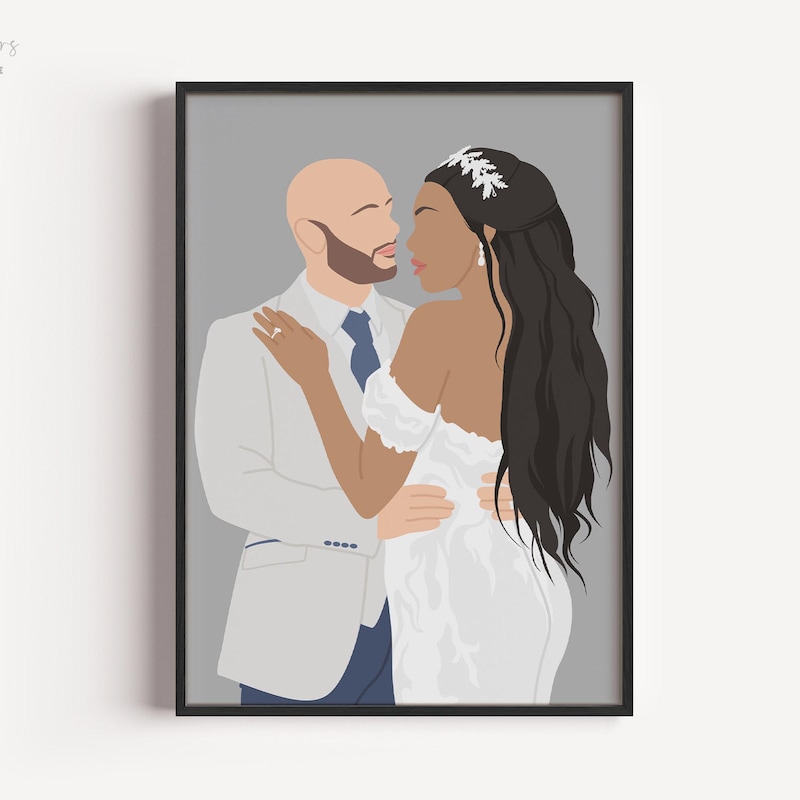 Custom Faceless Couple Portrait - Etsy UK