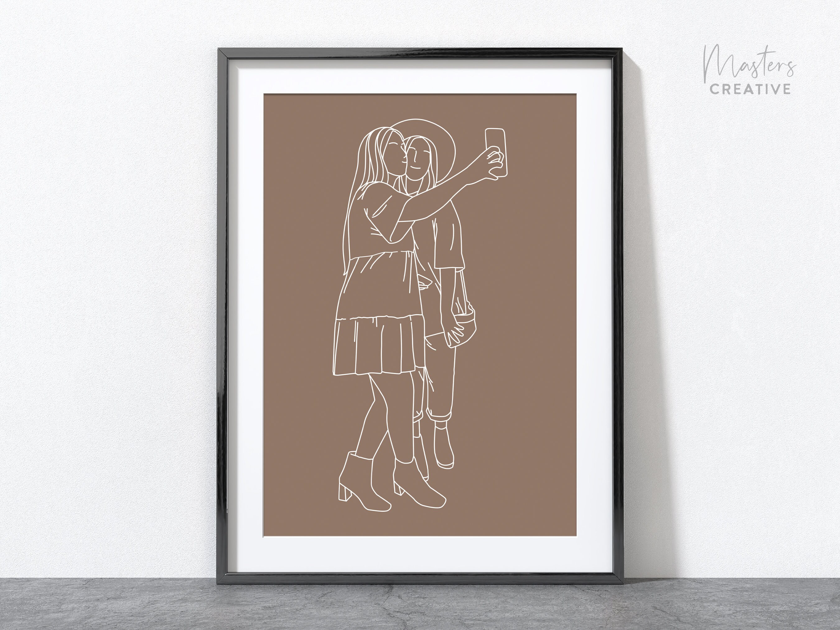 Custom Line Art Portrait From Photo Personalised Portrait | Etsy UK