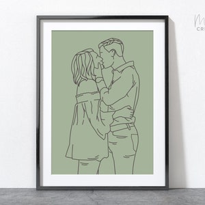 Custom Line Art Portrait From Photo Personalised Portrait | Etsy