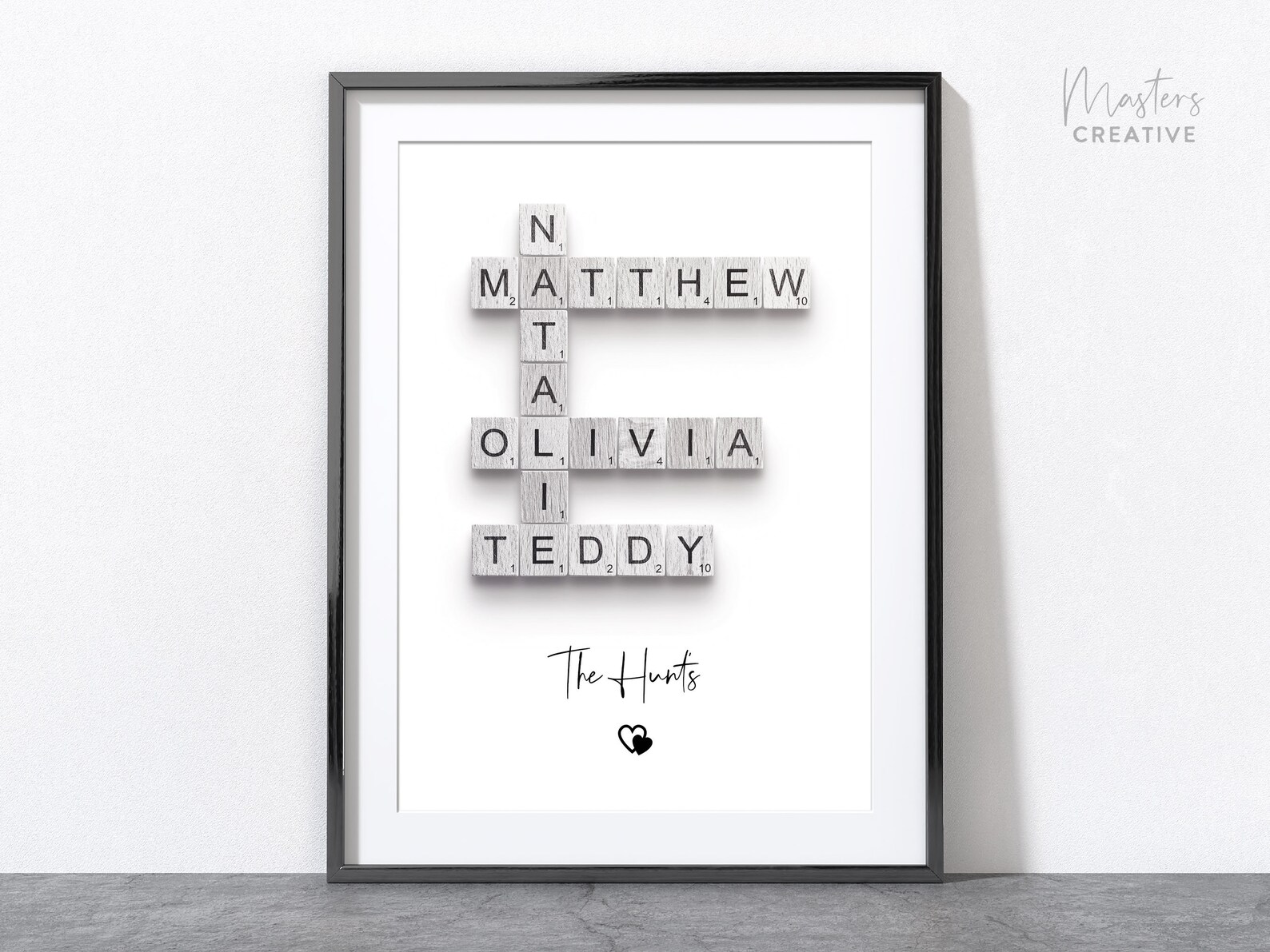 Personalised Scrabble Print Custom Letter Tile Prints Family - Etsy UK