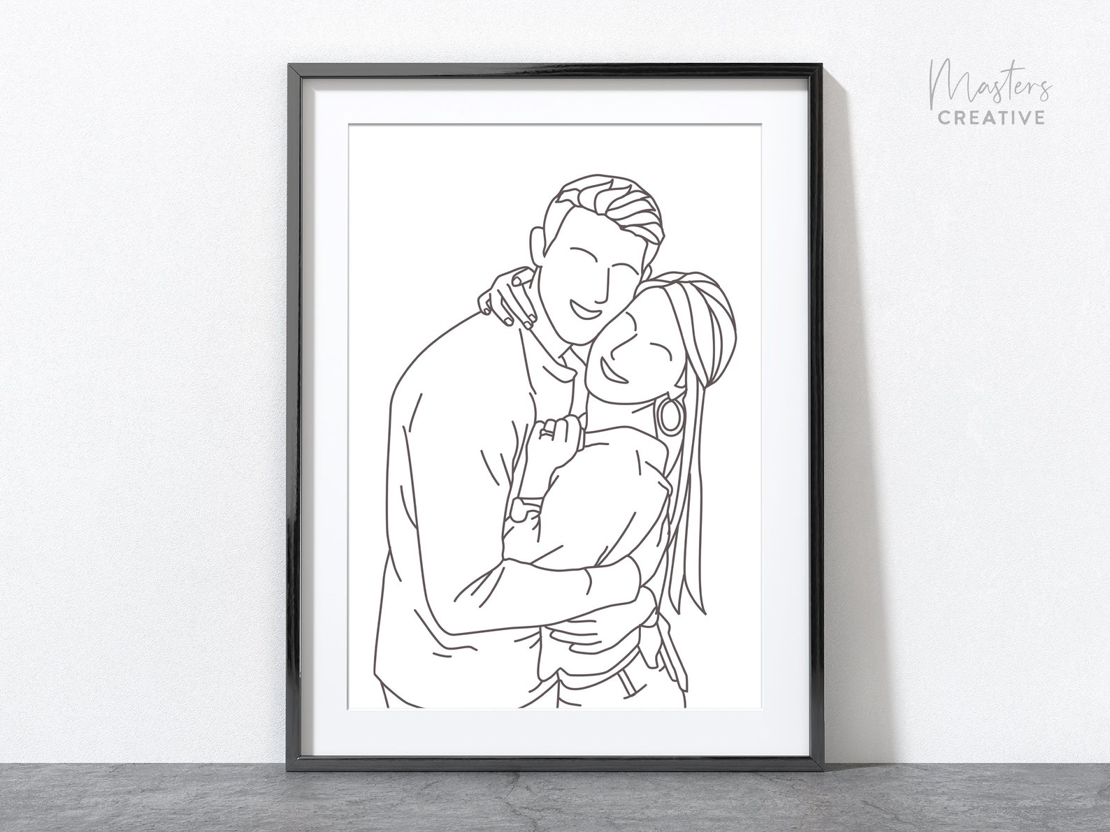 Custom Line Art Portrait From Photo Personalised Portrait | Etsy