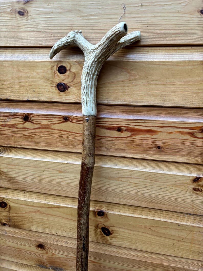 Unique Shape Antler Walking Stick - Etsy