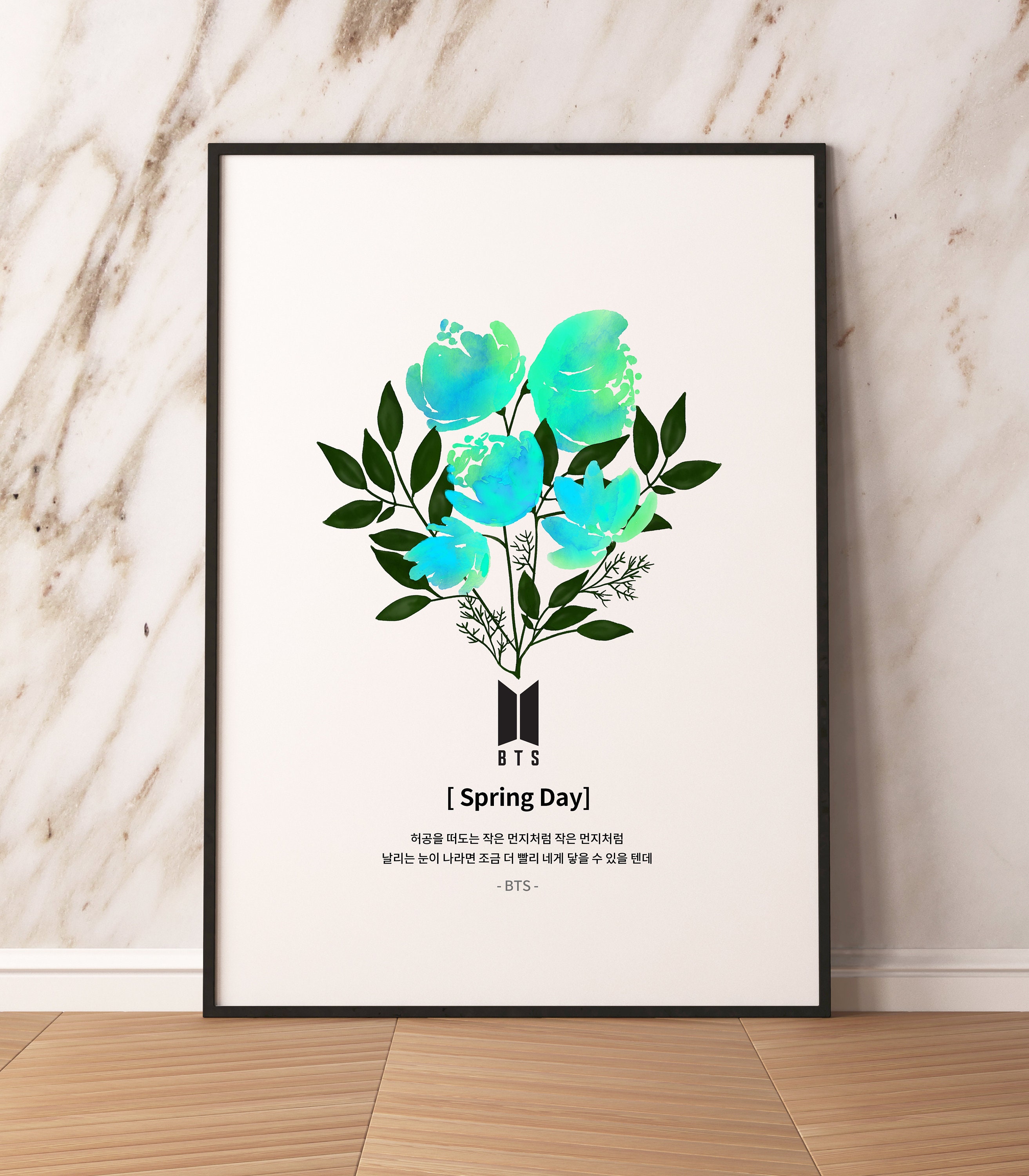 BTS Poster BTS Poster Spring Day BTS Printable Art Print Download ...