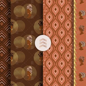 Melanin Queen Digital Paper, African Princess Seamless Pattern, Black ...