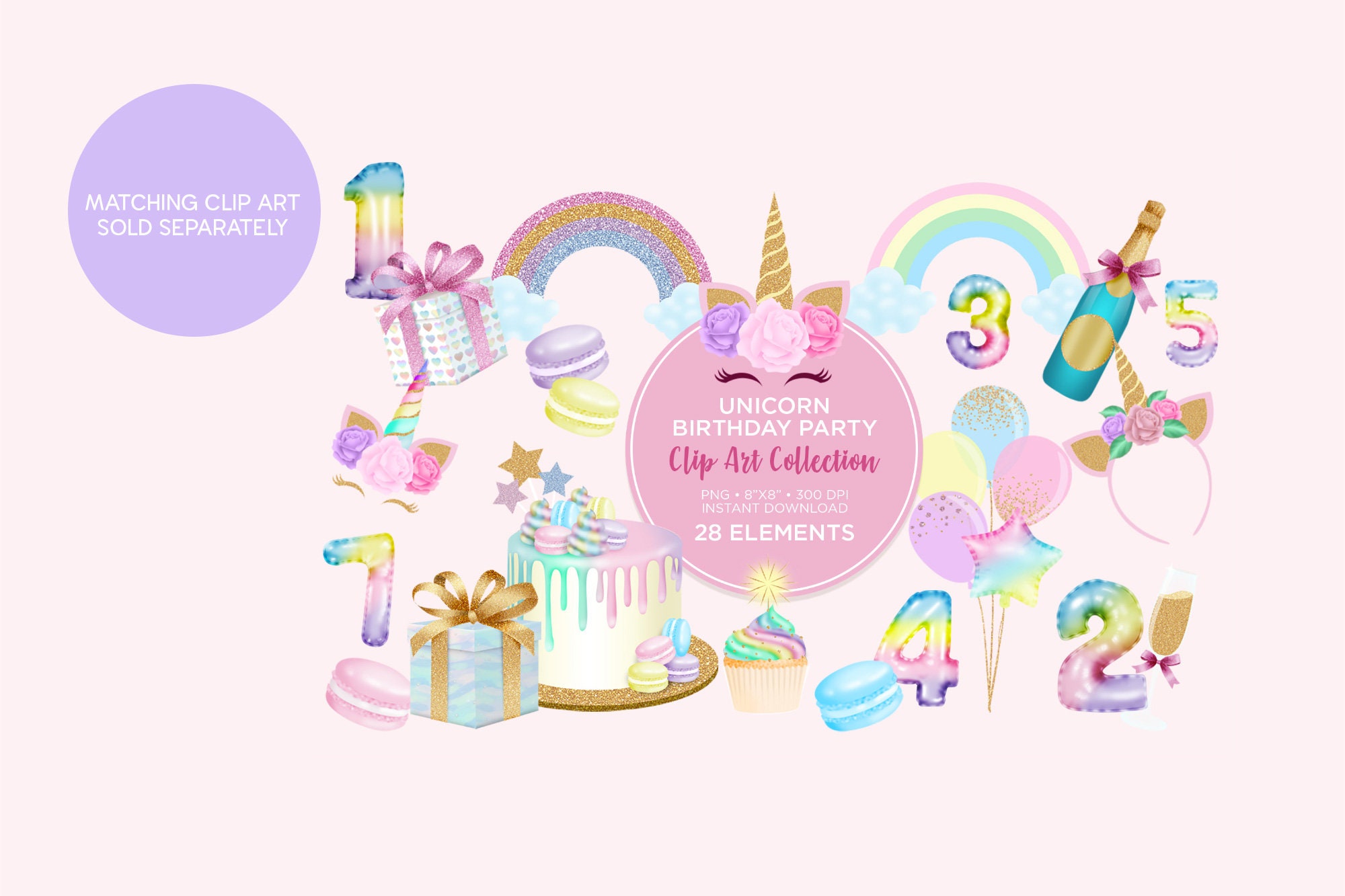 Unicorn Seamless Digital Papers Magical Unicorn Surface | Etsy