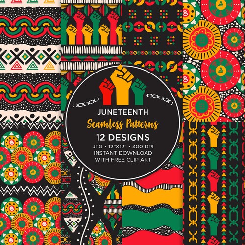 Black History Seamless Digital Paper African-american - Etsy