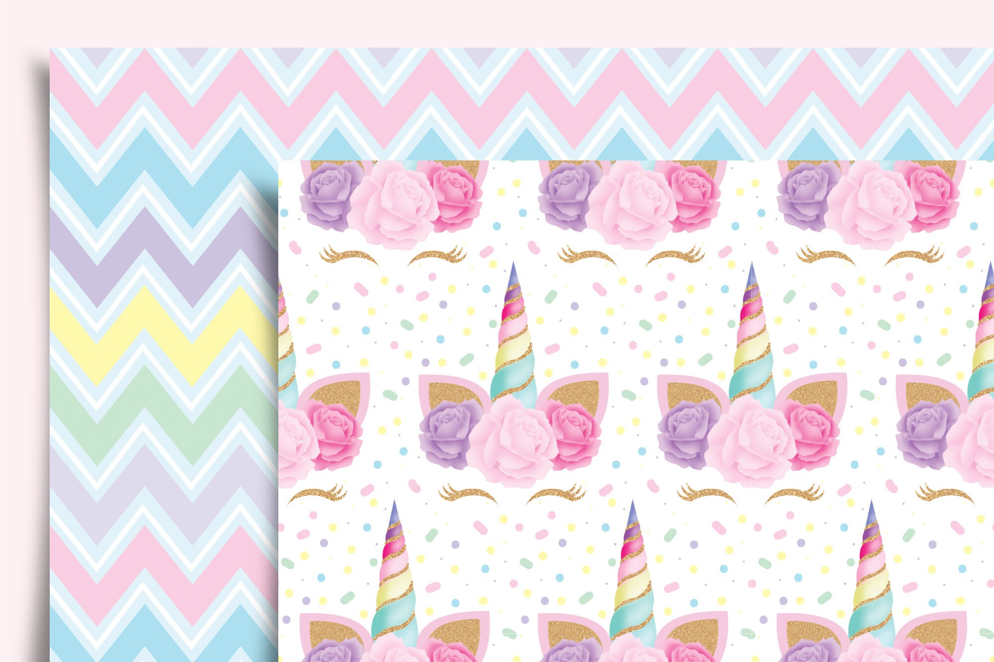 Unicorn Seamless Digital Papers Magical Unicorn Surface | Etsy