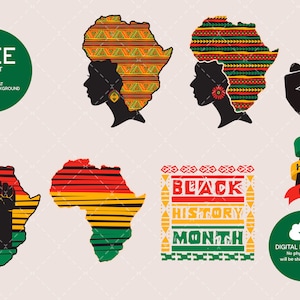 Black History Seamless Digital Paper, African-american Seamless Pattern ...