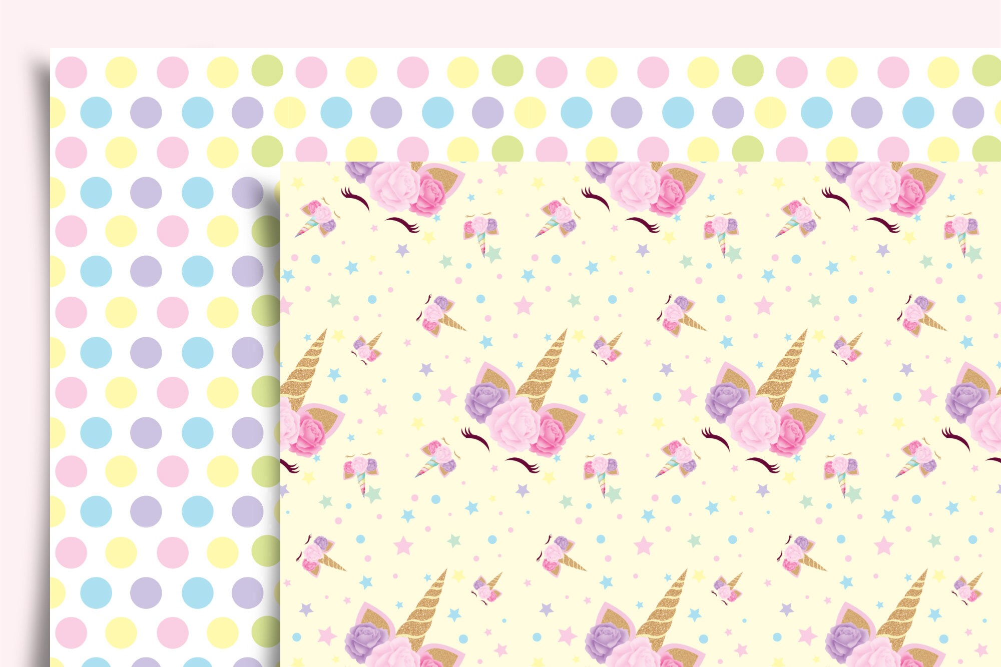 Unicorn Seamless Digital Papers Magical Unicorn Surface - Etsy