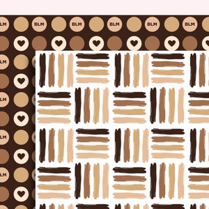 Black Lives Matter Digital Paper Seamless, Black Lives Matter Clip Art ...