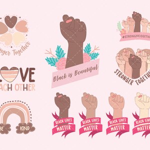 Black Lives Matter Clip Art, Black Lives Matter Printable Sticker, BLM ...