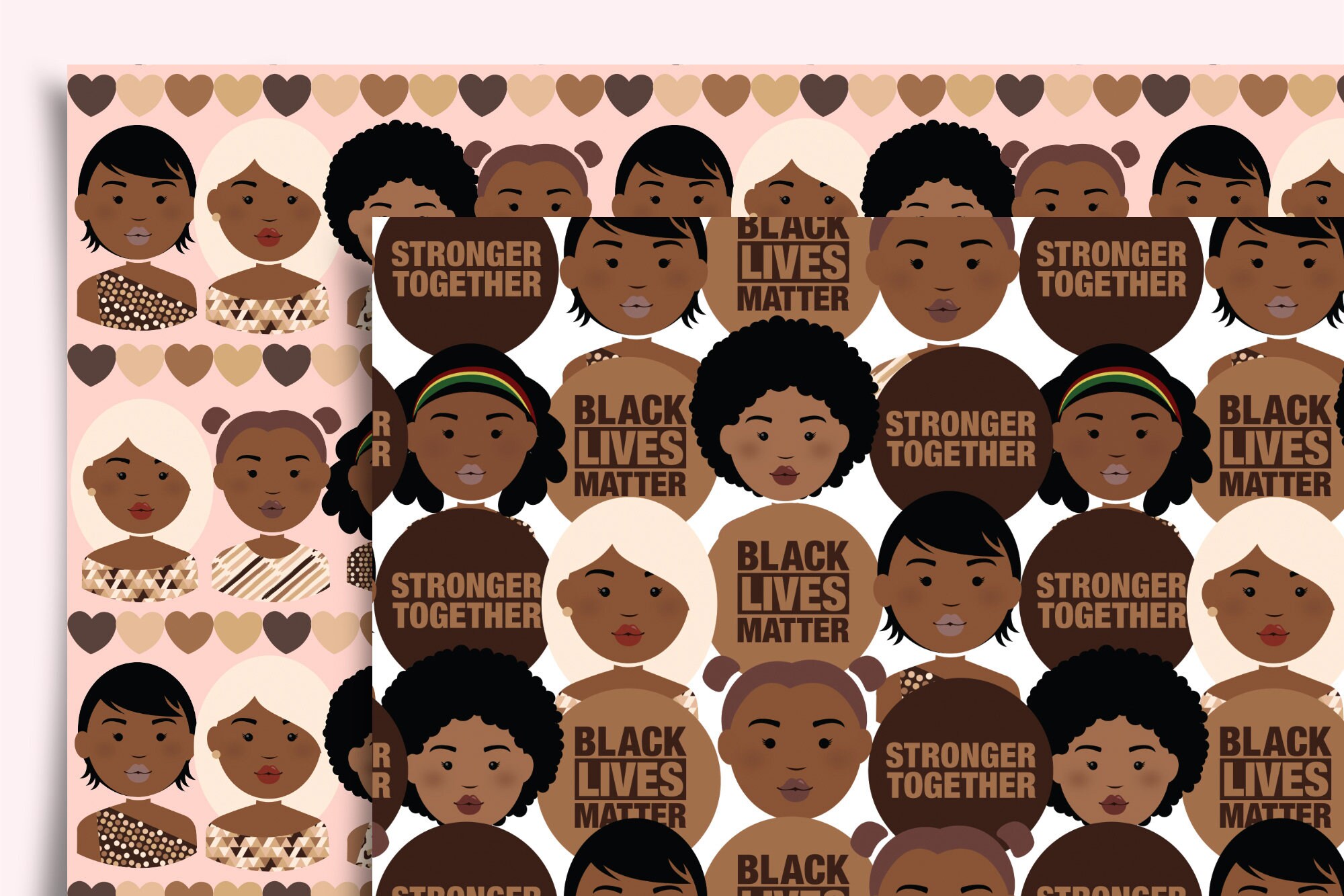 Black Lives Matter Digital Paper Seamless Black Lives Matter | Etsy