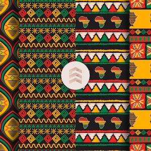 Black History Seamless Digital Paper, African-american Seamless Pattern ...