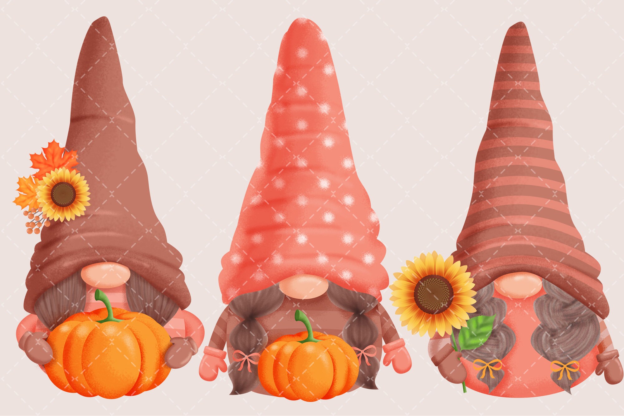 Autumn gnome clip art autumn gnome sublimation fall gnome | Etsy