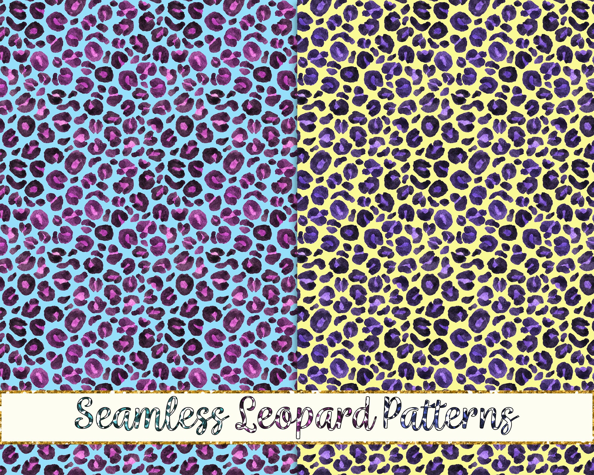 Leopard Digital Paper Leopard Print Leopard Seamless | Etsy