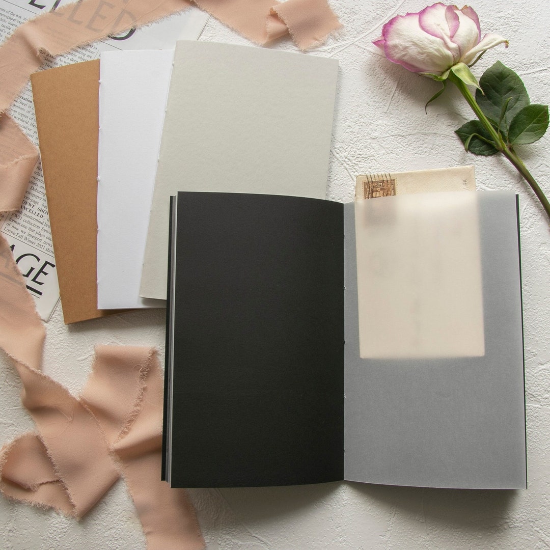 Mixed Media Notebook With Vellum Paper Transparent Paper and Color ...