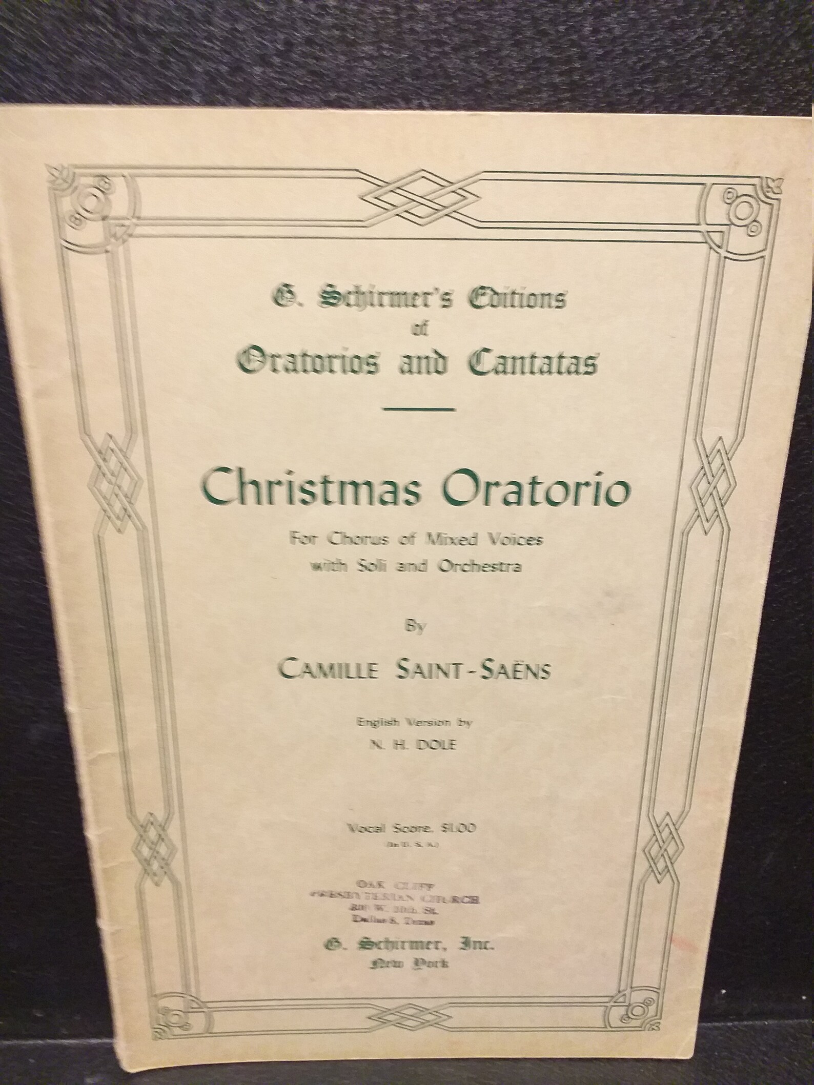 1891 Christmas Oratorio by Camille Saint-Saens | Etsy