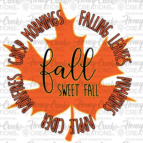 Fall Sweet Fall SVG Crisp Mornings Falling Leaves - Etsy