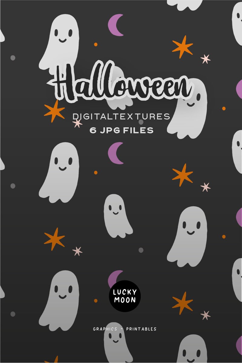 Halloween Digital Paper Patterns Clipart Cute Halloween | Etsy