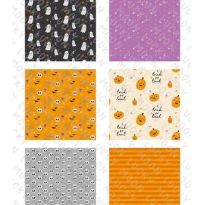 Halloween Digital Paper Patterns Clipart Cute Halloween | Etsy