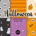 Halloween Digital Paper Patterns Clipart Cute Halloween | Etsy