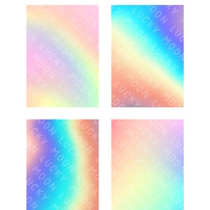 Holographic Digital Paper Rainbow Gradient Holo Foil Mermaid Unicorn ...