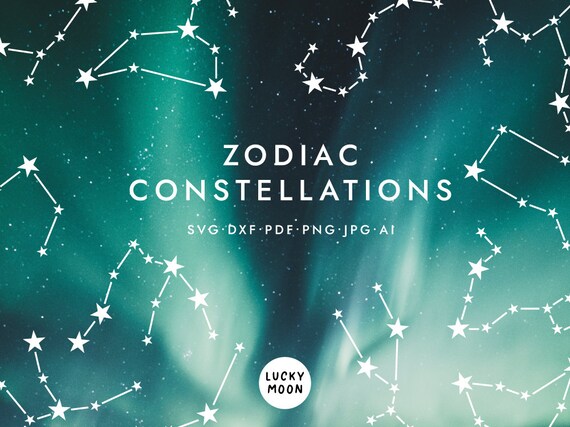 Zodiac Constellation Zodiac Stars Svg Clipart Cut Files Star - Etsy