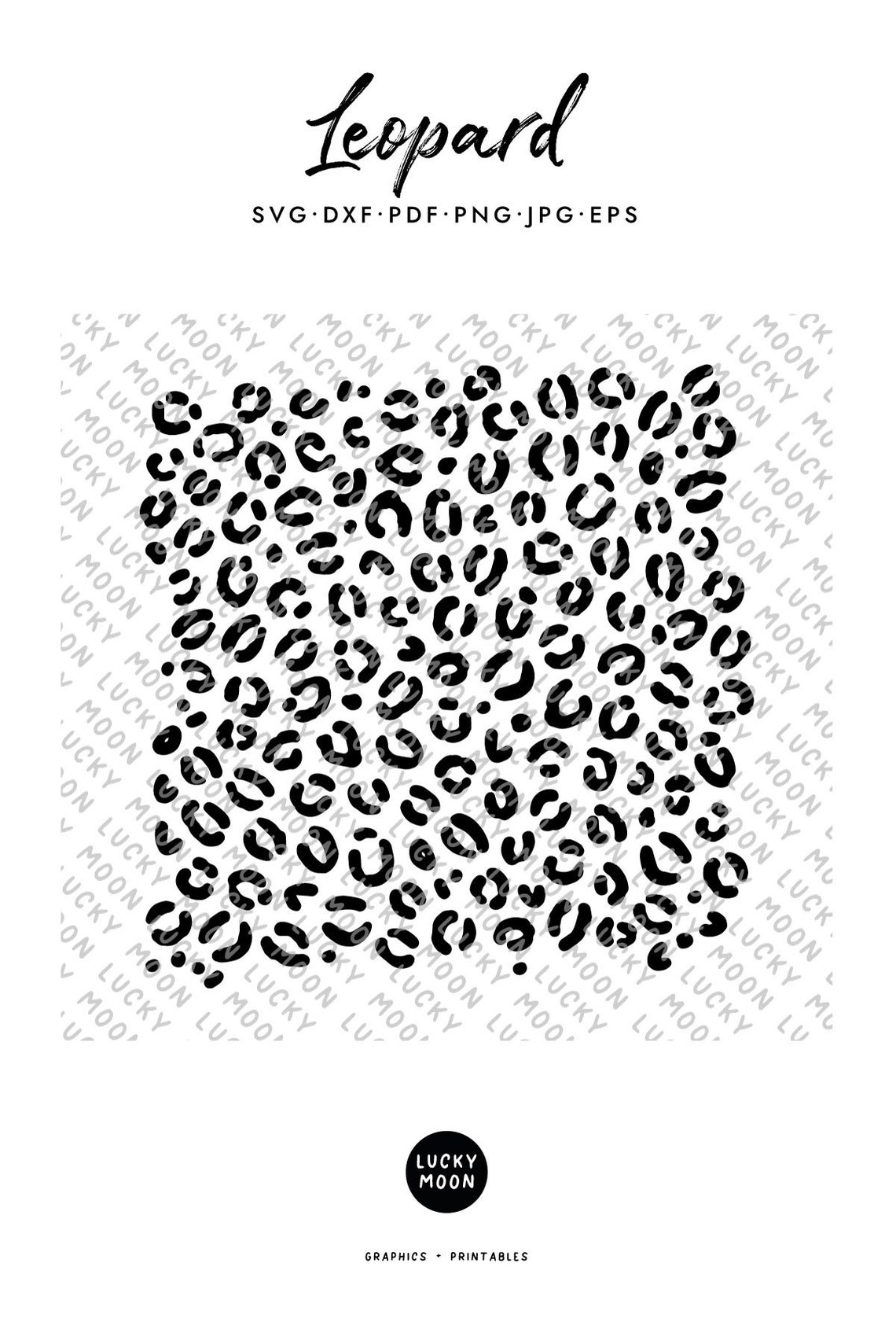 Leopard Print Pattern Svg Animal Cutfile Cricut Vector Leopard - Etsy