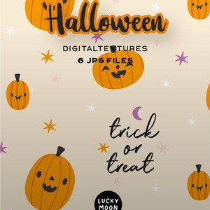 Halloween Digital Paper Patterns Clipart Cute Halloween | Etsy