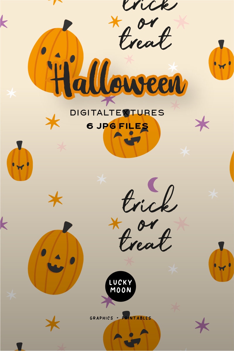 Halloween Digital Paper Patterns Clipart Cute Halloween | Etsy