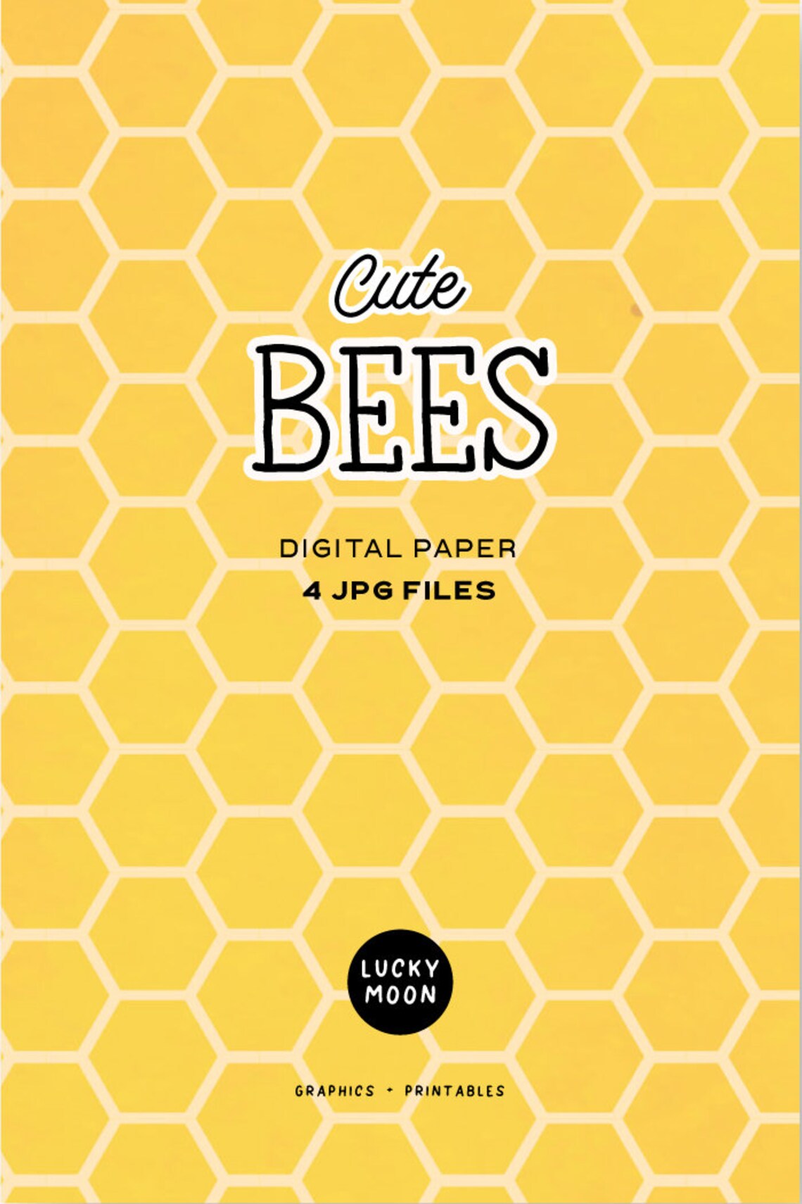 Bee Digital Paper Bee Pattern Sheet Scrapbook Papers Bumble - Etsy