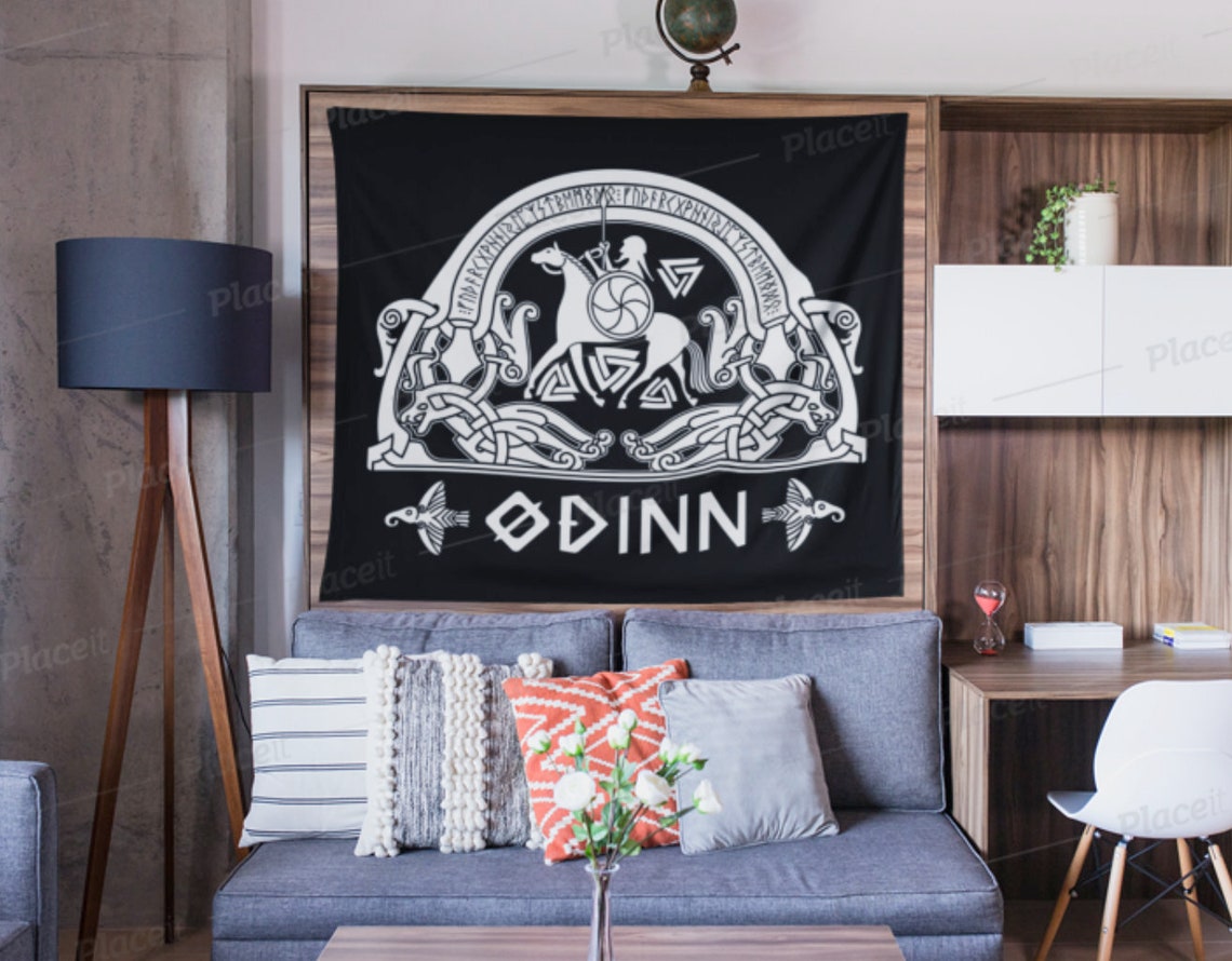 Viking Tapestry Odin / Norse Mythology Home Decor / Odin - Etsy
