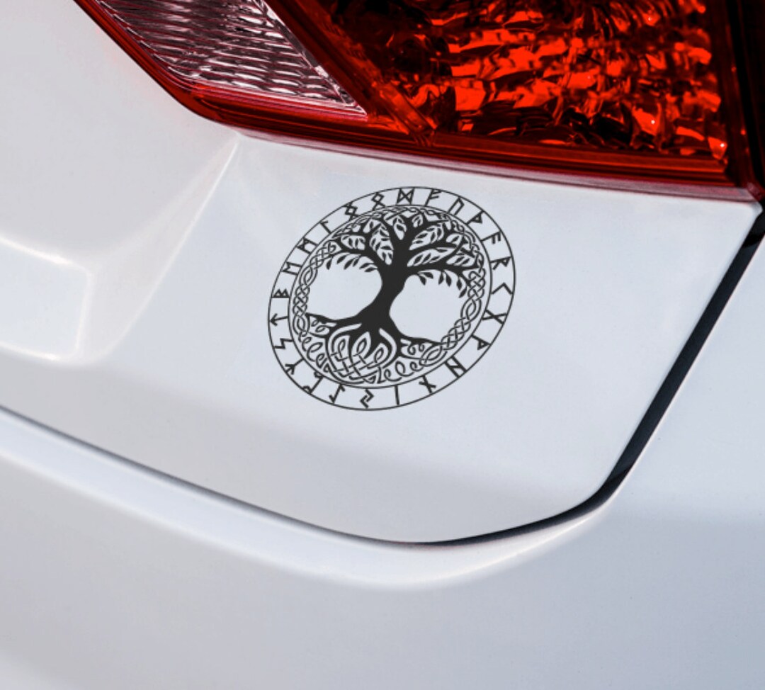 Wikinger Aufkleber - Yggdrasil / Wikinger Aufkleber Lebensbaum ...