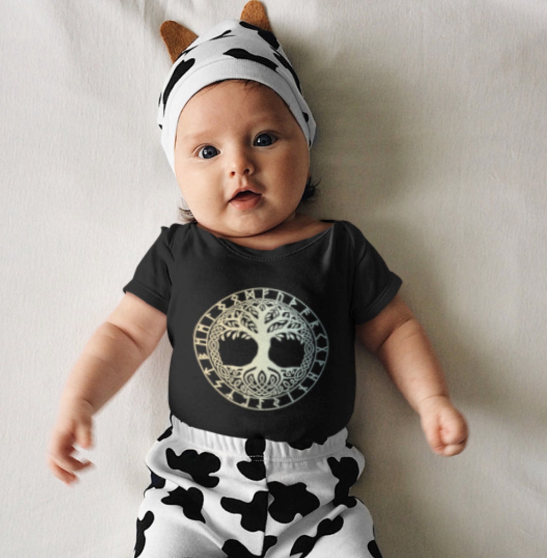 Baby Viking Bodysuit / Tree of Life - Yggdrasil / Viking Baby Clothing ...