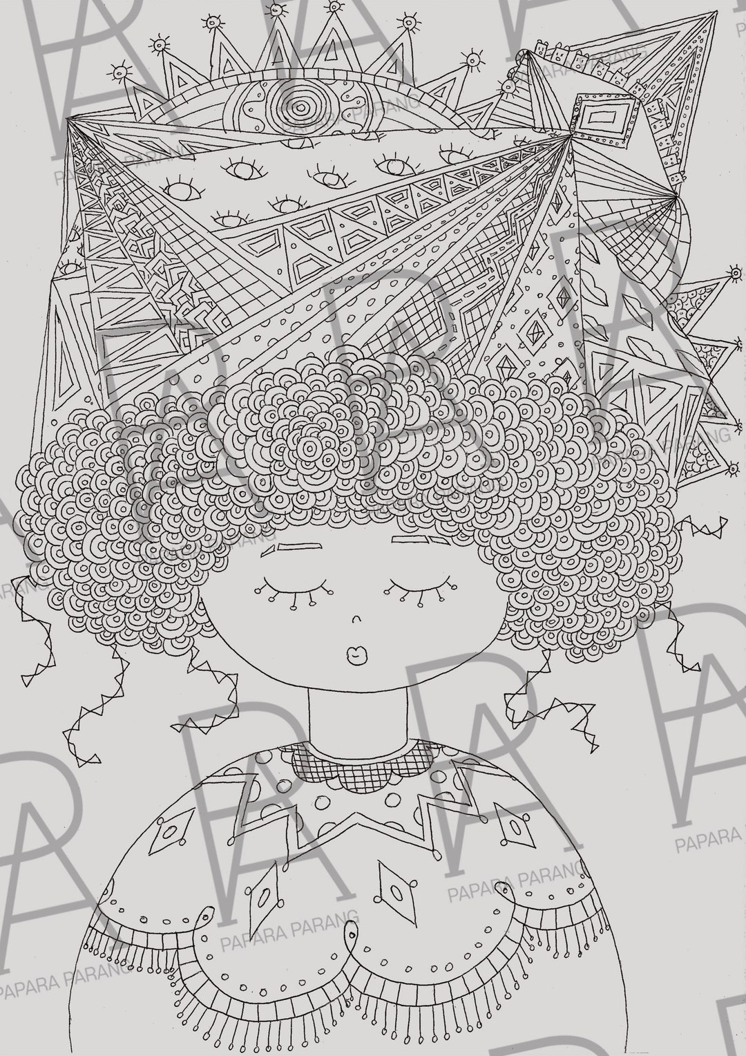 The Dreamer, Printable Coloring Page, Downloadable Page, Coloring Study ...