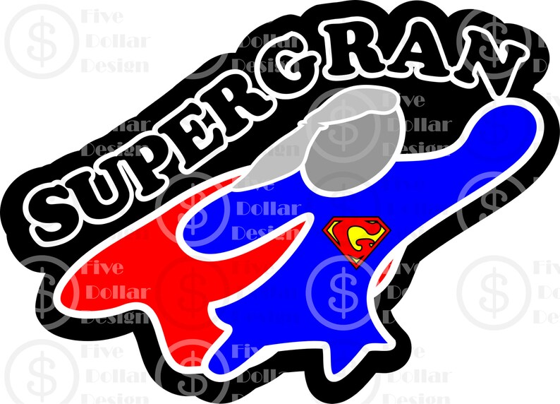 Supergran T-shirt SVG | Etsy