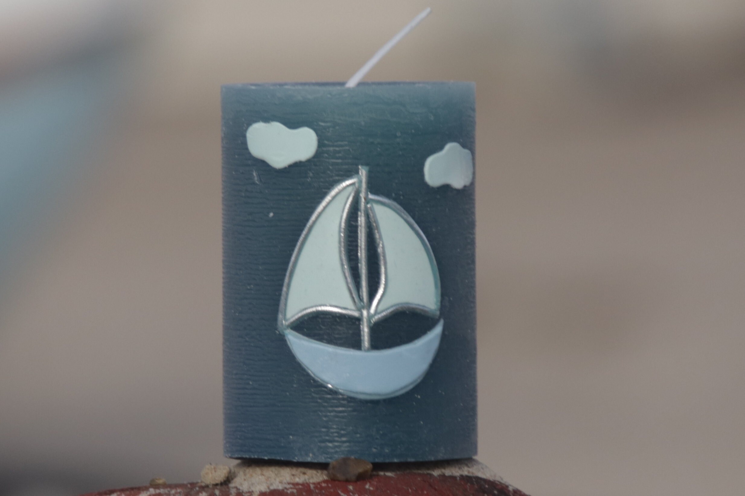 Maritime Candle With Sailing Ship in Azure Blue, Maritime Gift, Nautic Art, Holiday Gift - Etsy
