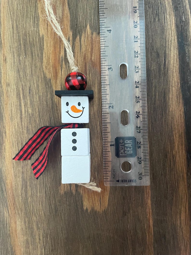DIY Square Snowman Ornament Craft Kit - 1 Kit - Etsy