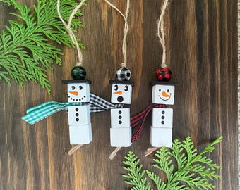 DIY Wooden Snowman Ornament Craft Kit 1 Kit - Etsy
