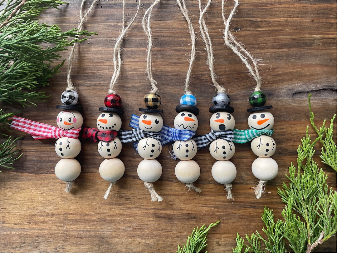 DIY Wooden Snowman Ornament Craft Kit 1 Kit - Etsy