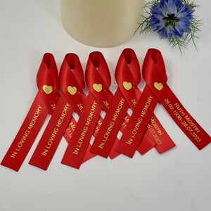 Personalised Memorial Funeral Ribbons. Uk Handmade Luxury Satin Ribbon ...