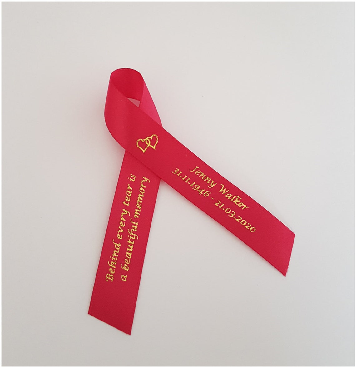 Personalised Funeral Ribbons Memorial Ribbons. In Loving | Etsy