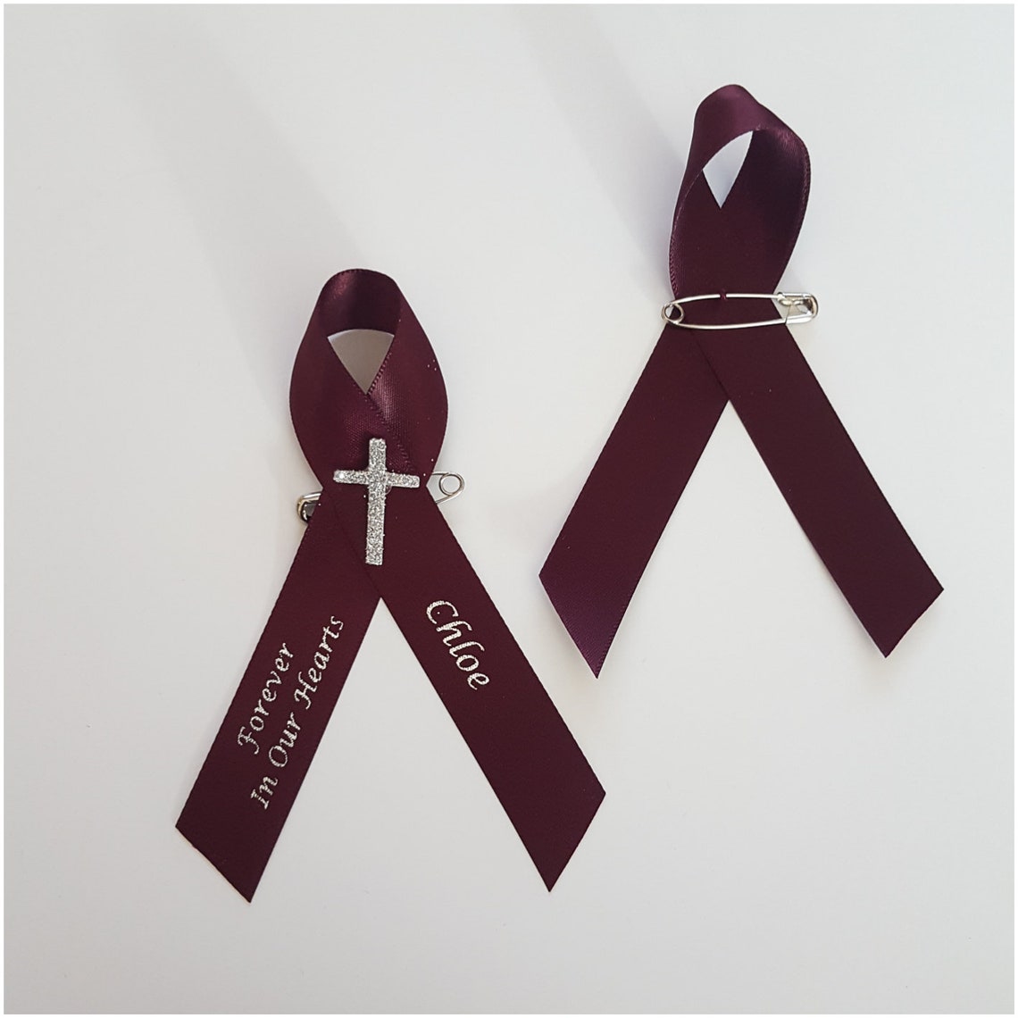 Personalised Funeral Ribbons. in Loving Memory Pre Shaped - Etsy
