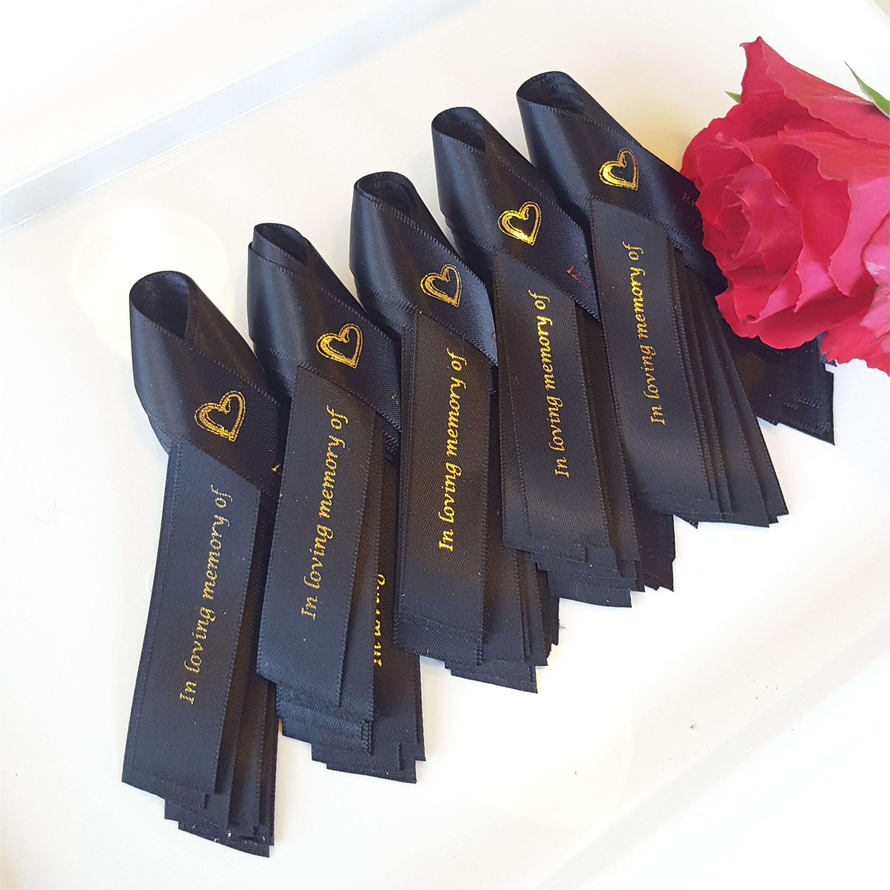 Any Colour Personalised Funeral Ribbons Memorial Ribbons. in - Etsy UK
