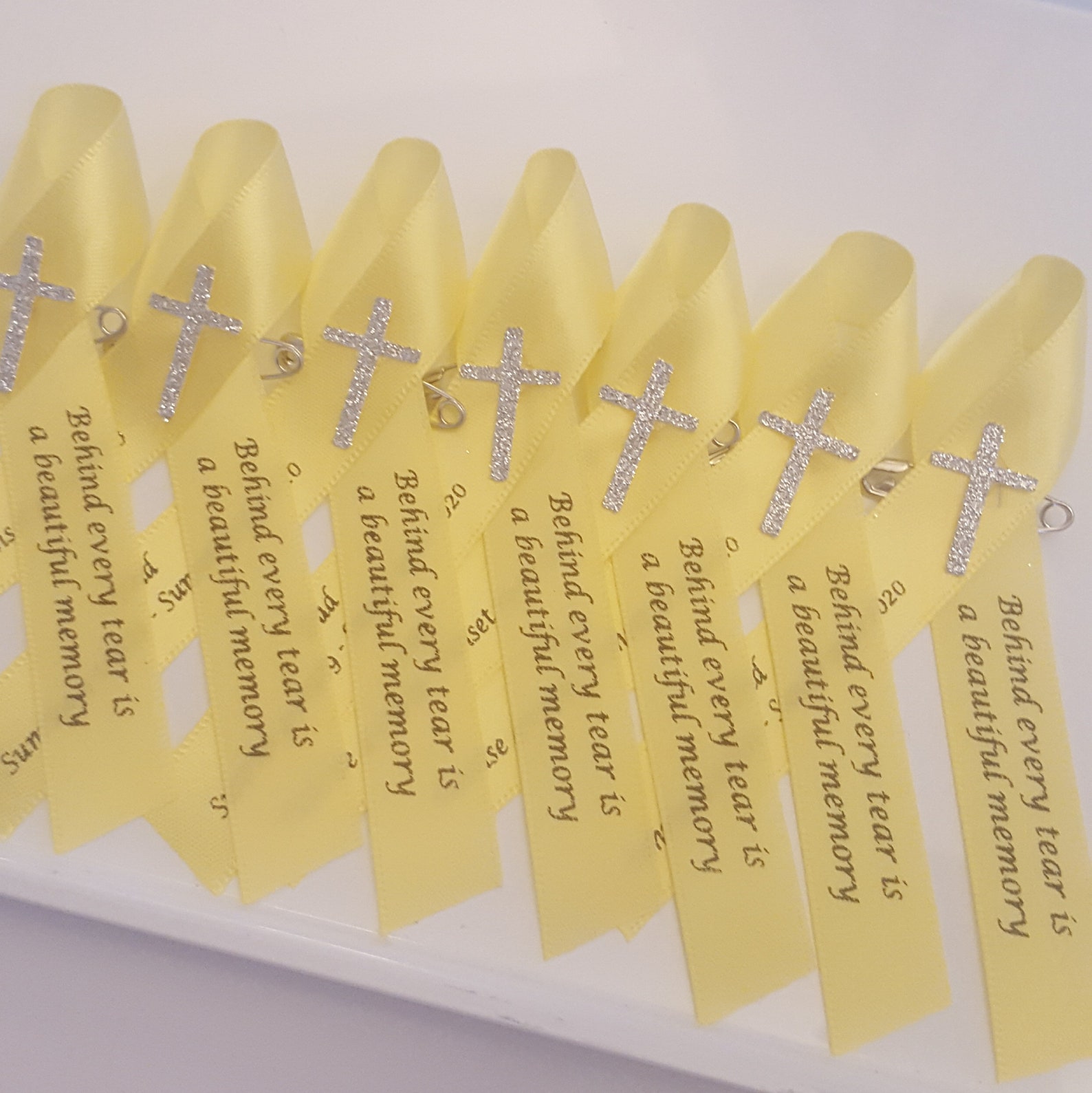 Personalised Funeral Ribbons. In Loving Memory Pre Shaped | Etsy