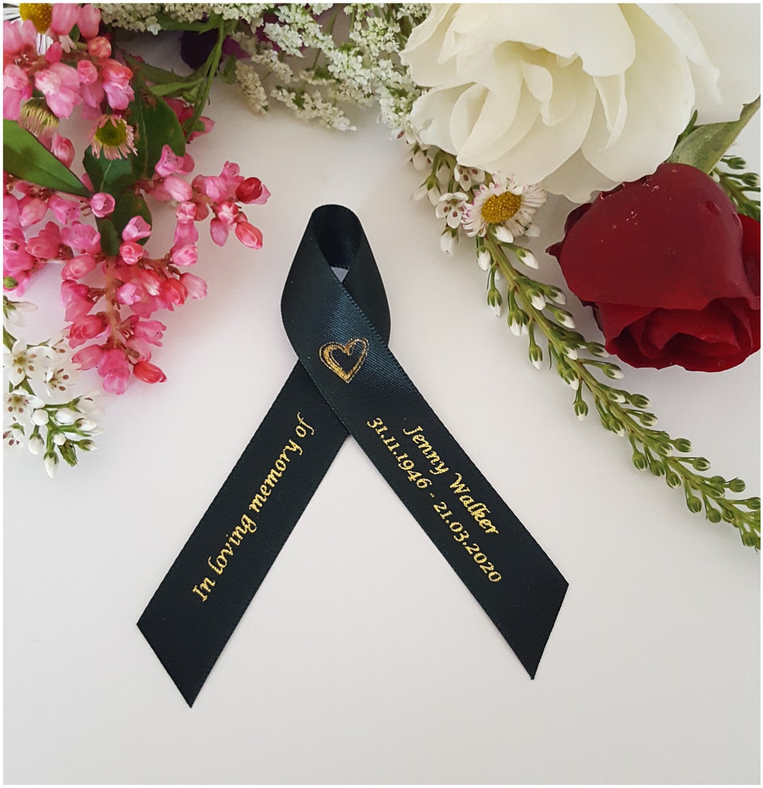Any Colour Personalised Funeral Ribbons Memorial Ribbons. in - Etsy UK