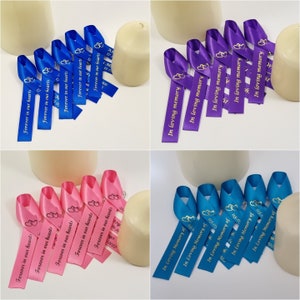 RIP Personalised Funeral Ribbons. Shaped Memorial Ribbons Ribbon With ...