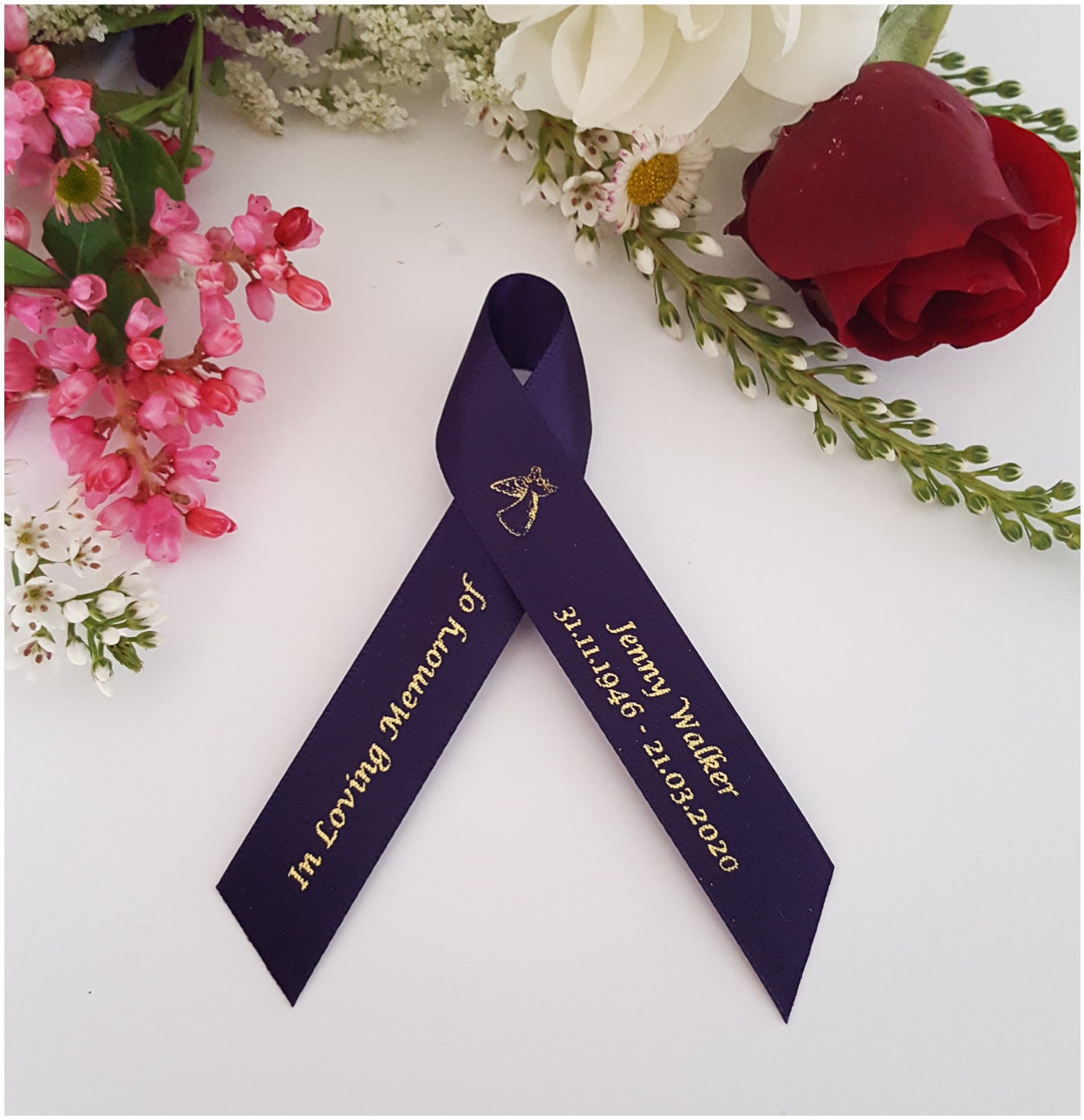 Cintas funerarias personalizadas. Cintas conmemorativas. | Etsy