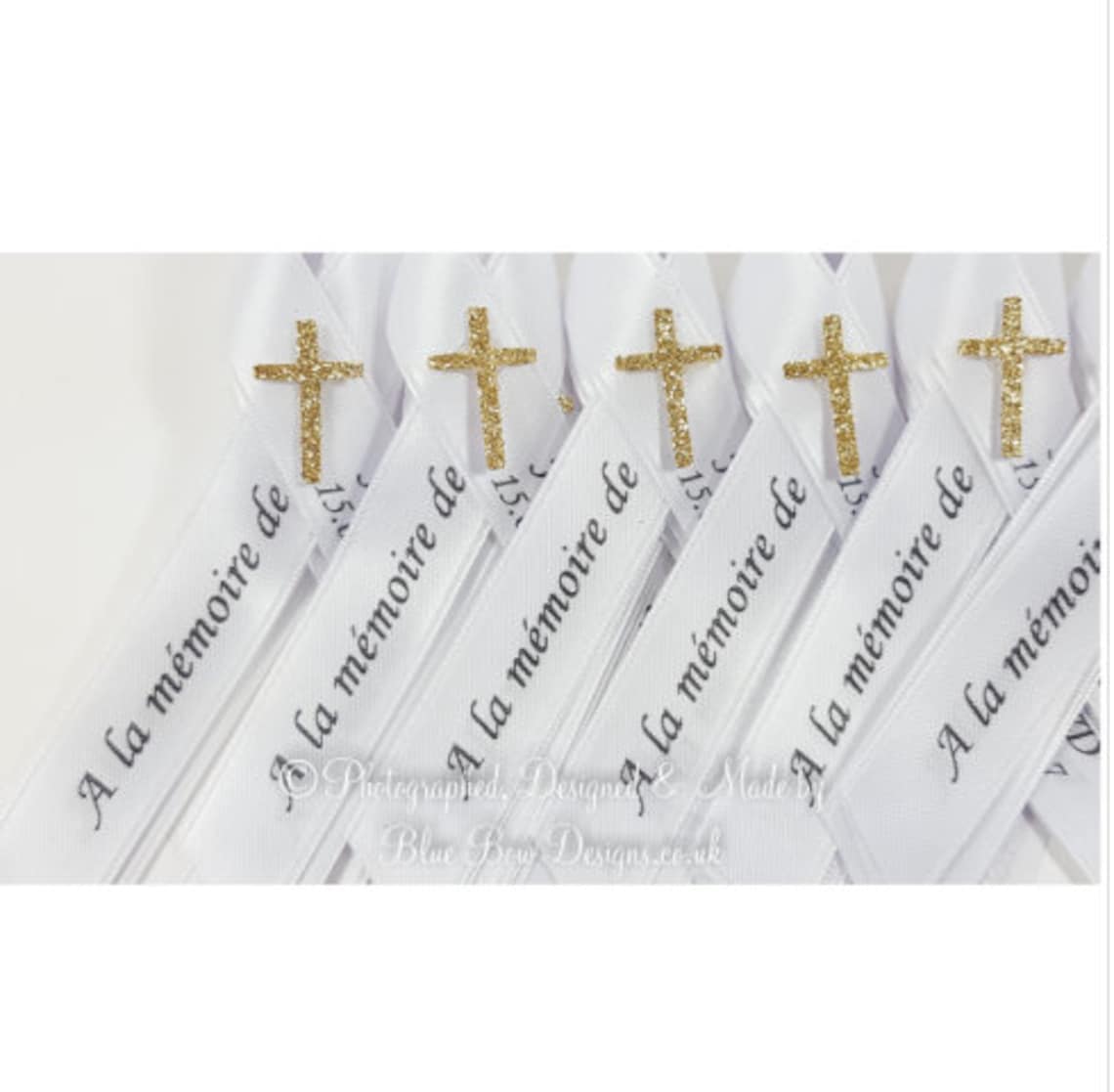 Personalised Funeral Ribbons. in Loving Memory Pre Shaped | Etsy UK