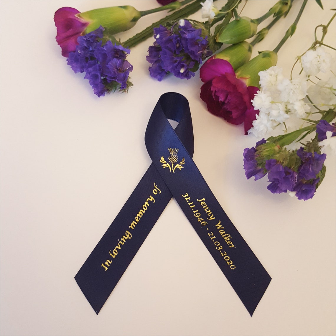 Cintas funerarias personalizadas de cualquier color. Cinta - Etsy España